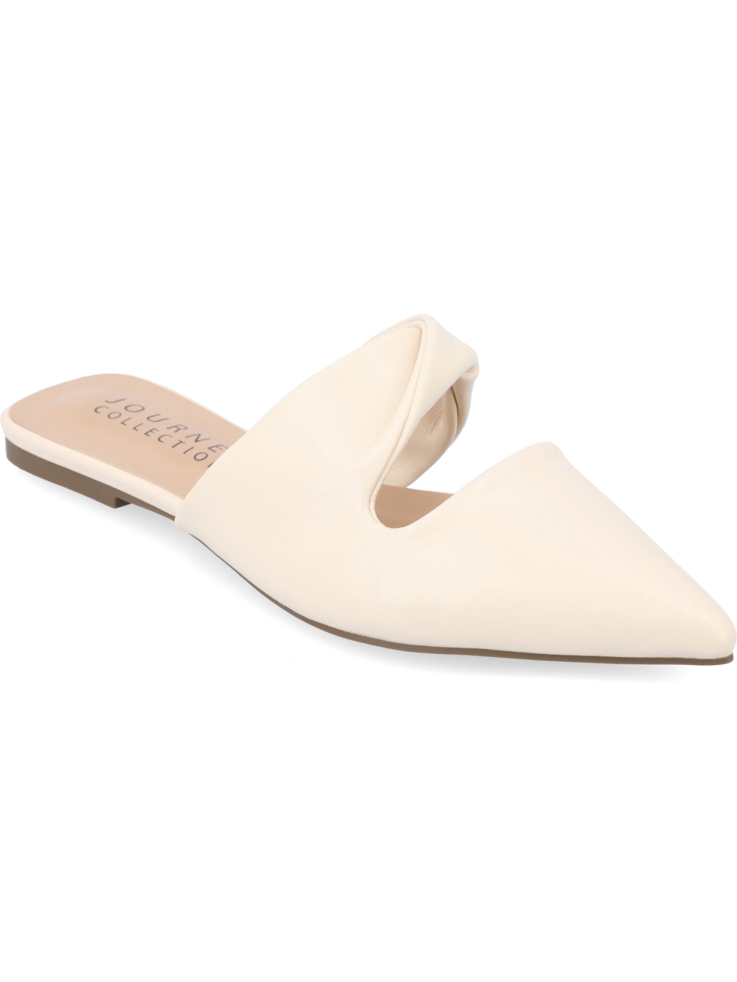JOURNEE COLLECTION Womens Beige Twist Strap Cut Out Padded Enniss ...