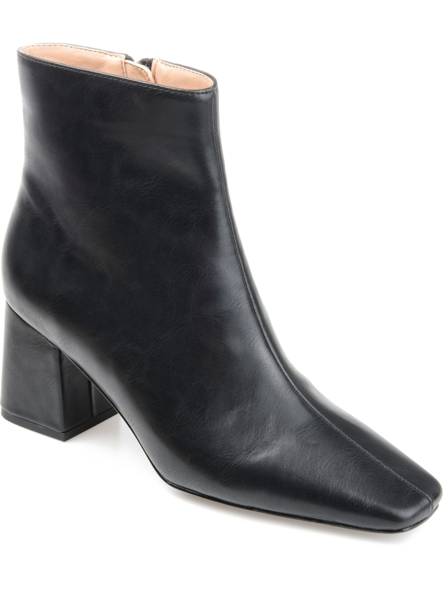 JOURNEE COLLECTION Womens Black Cushioned Comfort Haylinn Square Toe ...