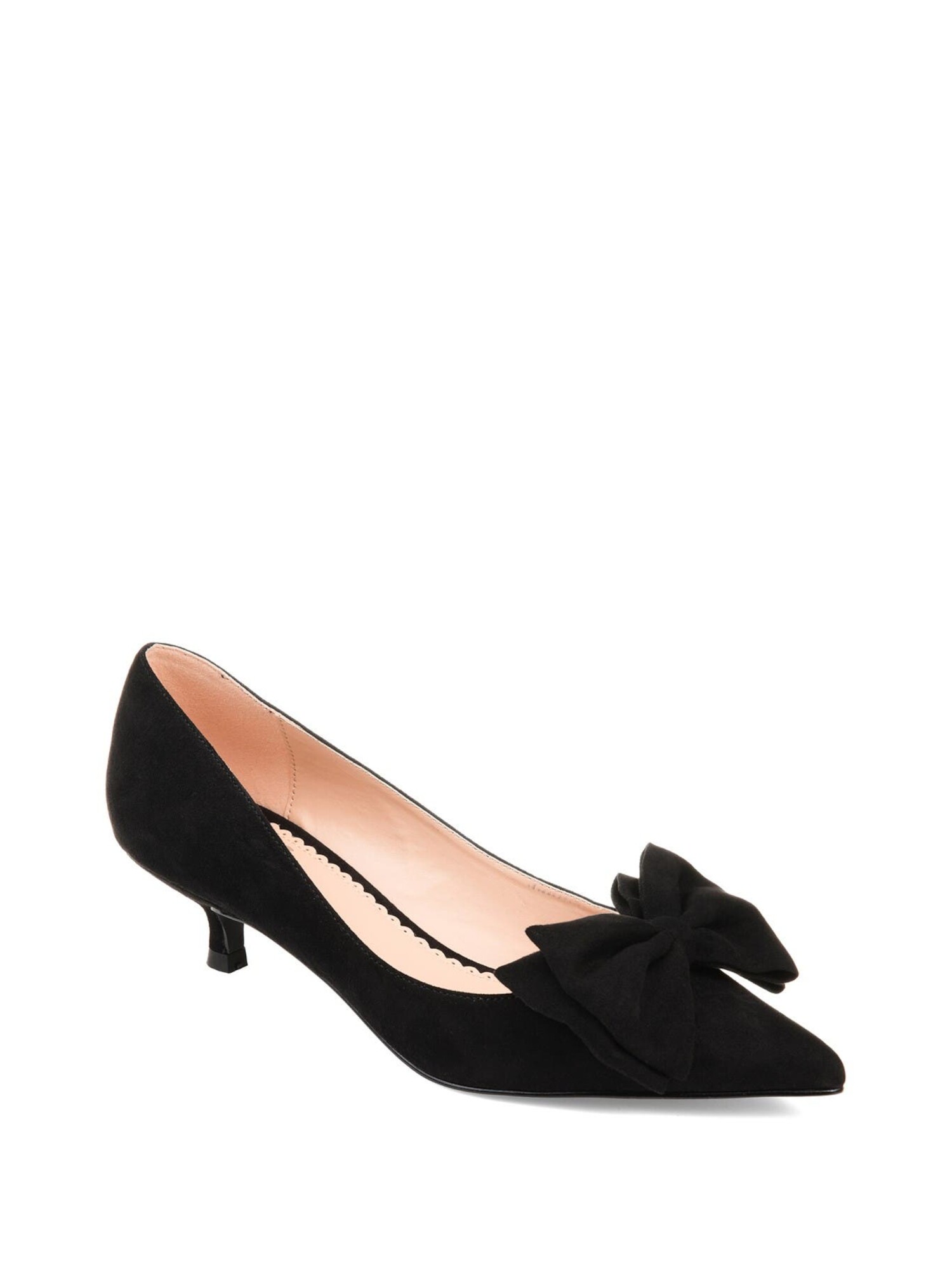JOURNEE COLLECTION Womens Black Ruffled Padded Sabree Pointed Toe ...