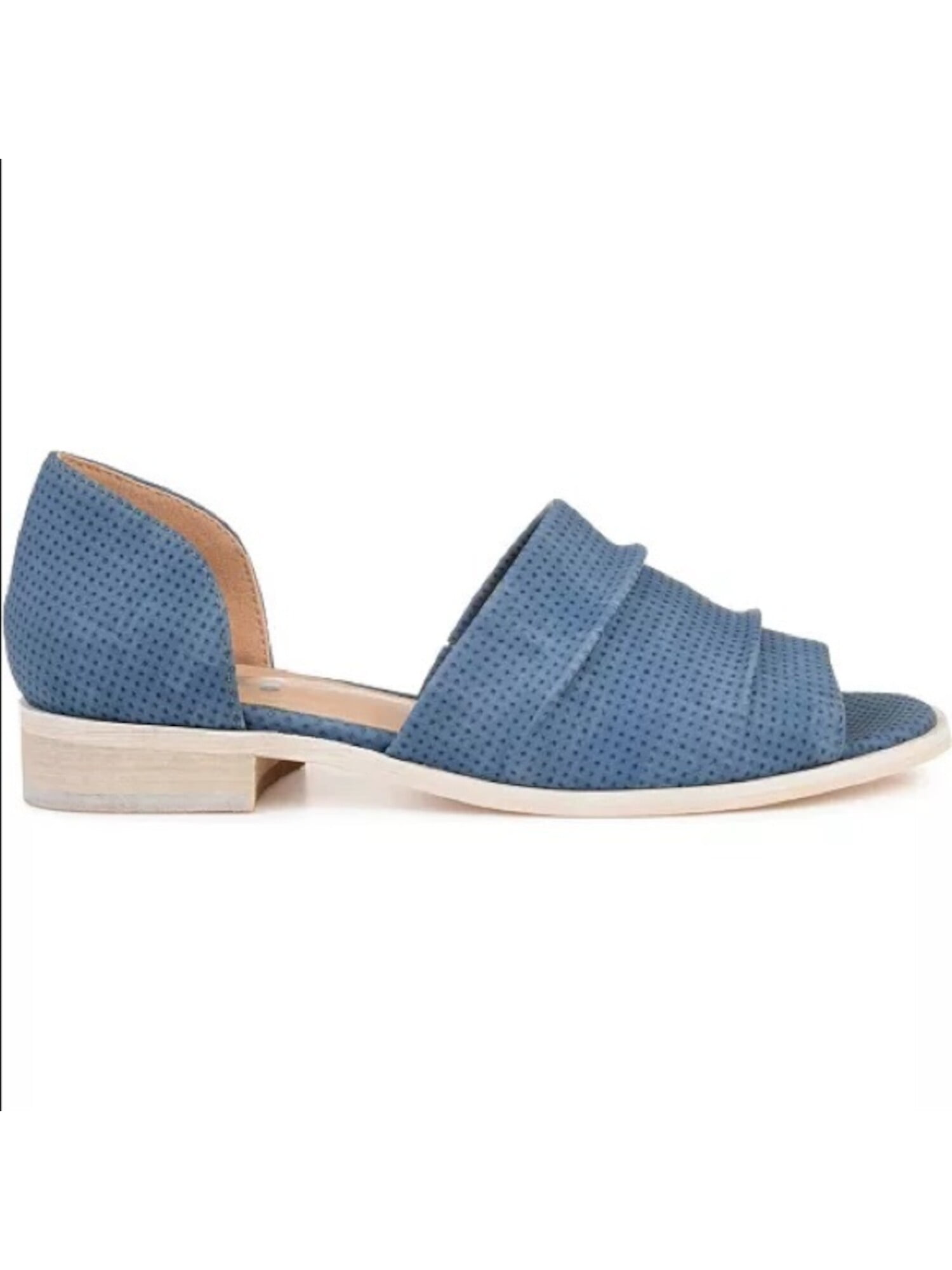 JOURNEE COLLECTION Womens Blue Pinhole Look Cushioned Helena Open Toe ...