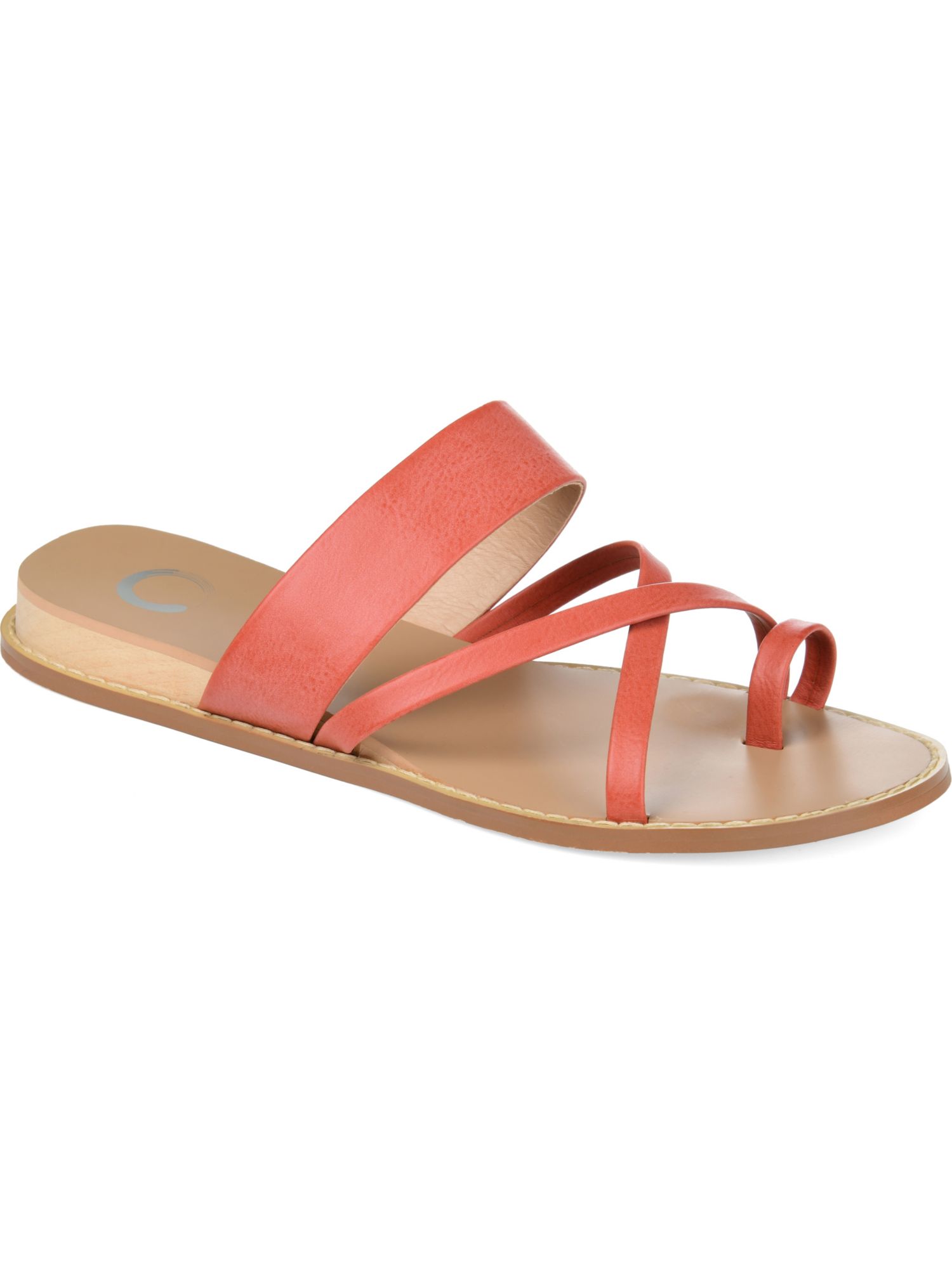 JOURNEE COLLECTION Womens Coral Eevie Open Toe Slip On Sandals Shoes 8.5 M - Walmart.com