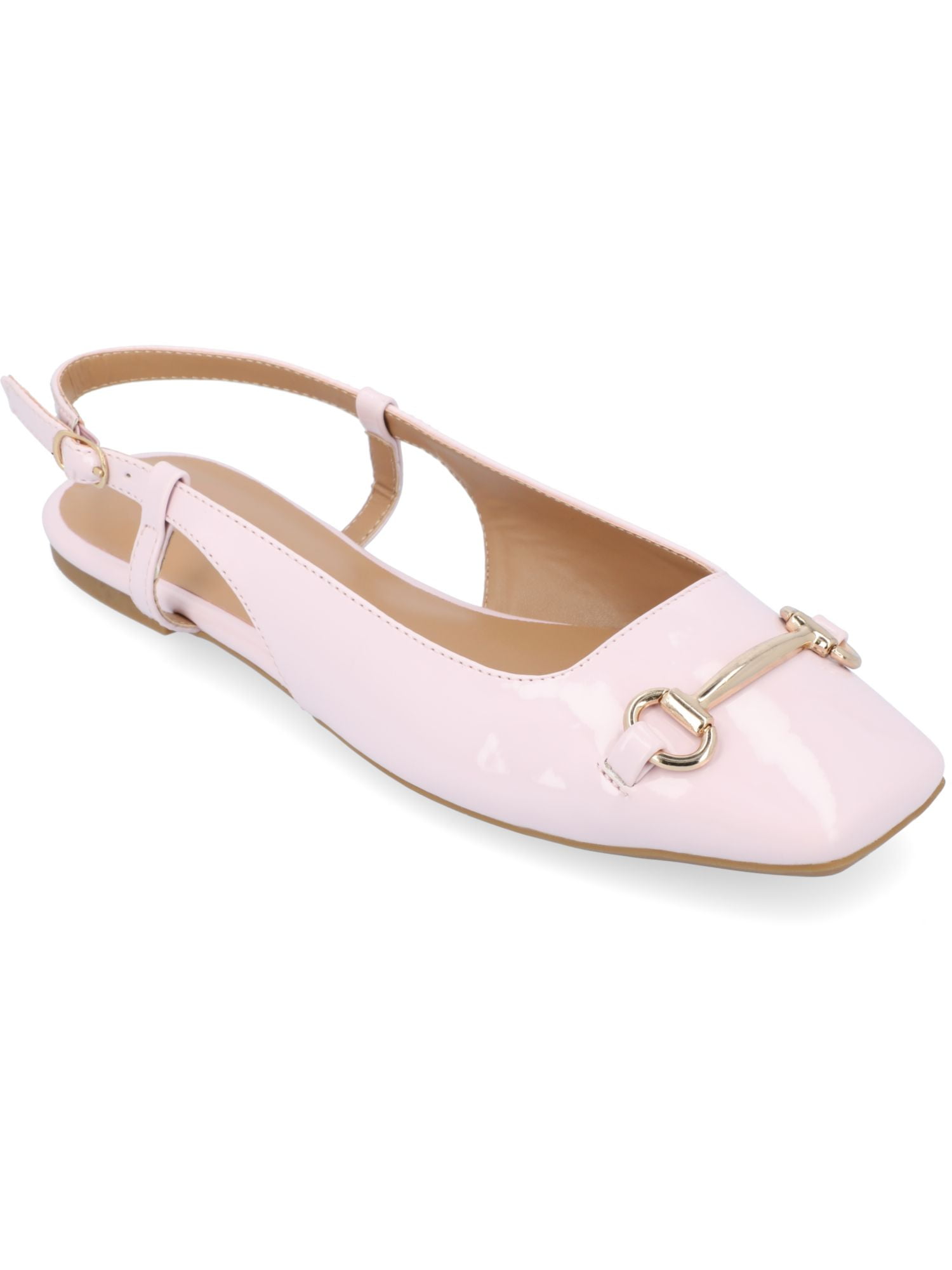 JOURNEE COLLECTION Womens Pink Metallic Hardware Padded Ceecy Square ...
