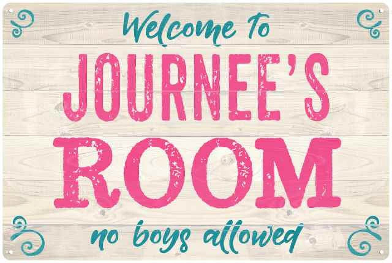 JOURNEE'S Room Kids Bedroom Sign 8x12 Metal Sign 208120089262 - Walmart.com