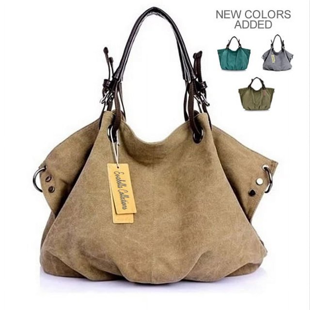 JOURNEY COLLECTION Canvas Handbag In 8 Colors - Walmart.com