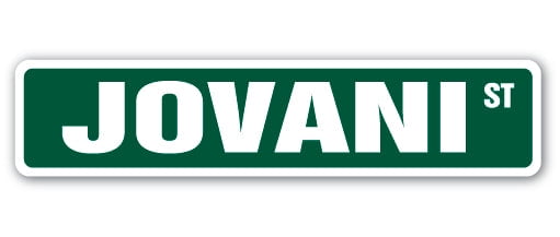 JOVANI Street Sign Childrens Name Room Sign | Indoor/Outdoor | 24" Wide ...