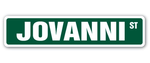 JOVANNI Street Sign Childrens Name Room Sign | Indoor/Outdoor | 36 ...