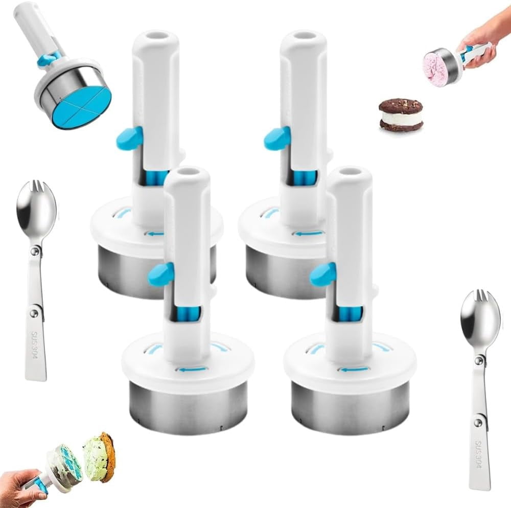 JOVIKE Freuqenci Ice Cream Sandwich Scooper Maker Tool, Easy Release ...