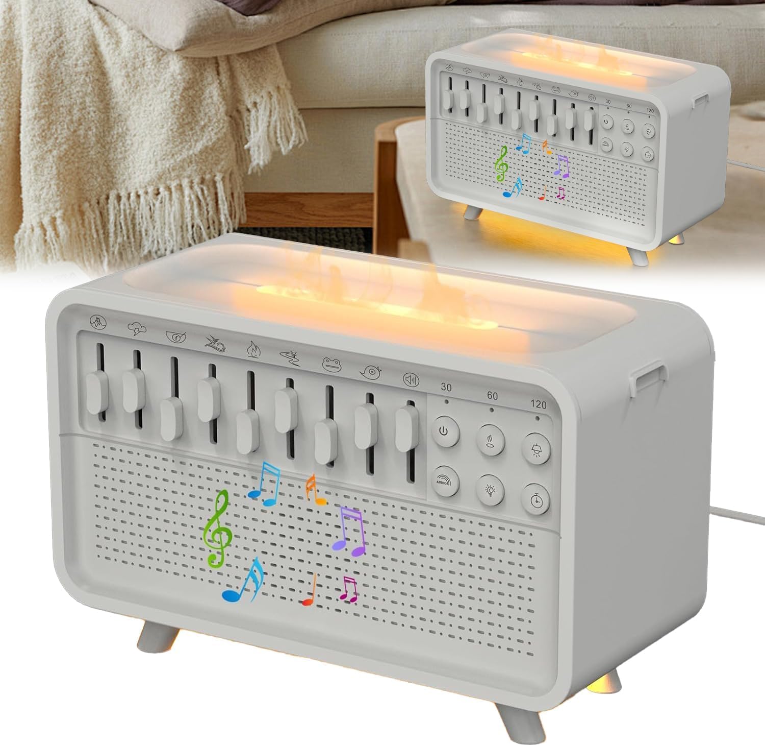 JOVIKE Sleep Box, White Noise Night Light Humidifier, White Noise ...