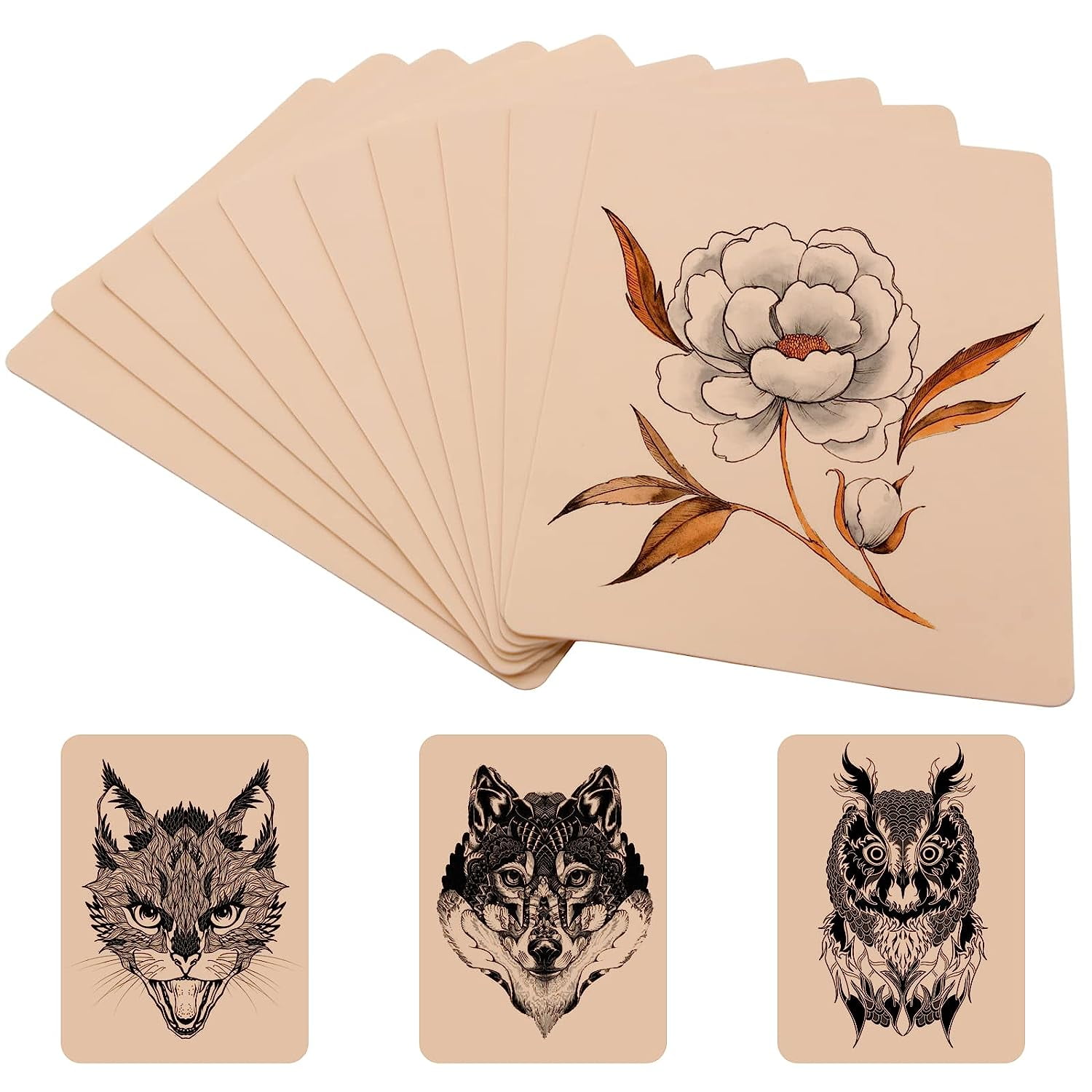 JOVIKE Tattoo Practice Skins 3MM with Transfer Paper - Autdor Thick ...