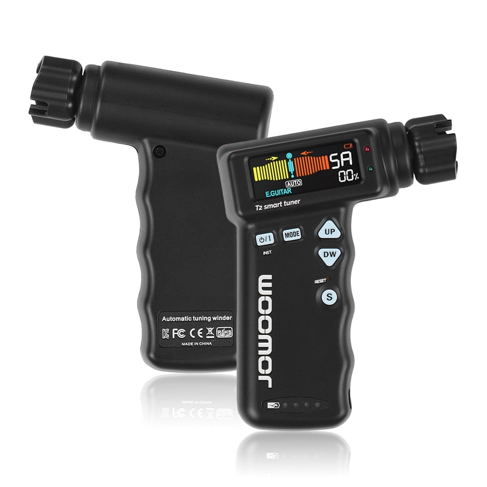 JOWOOM T2 Multi-functional Smart Guitar Tuner Peg String Winder for Ukulele Chromatic Tuning ...