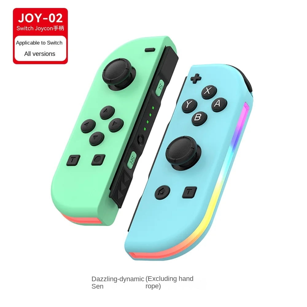 JOY-02 Wireless Gamepad NS RGB LED L/R Joypad for Switch Lite Oled Joystick with Dual Vibration ...