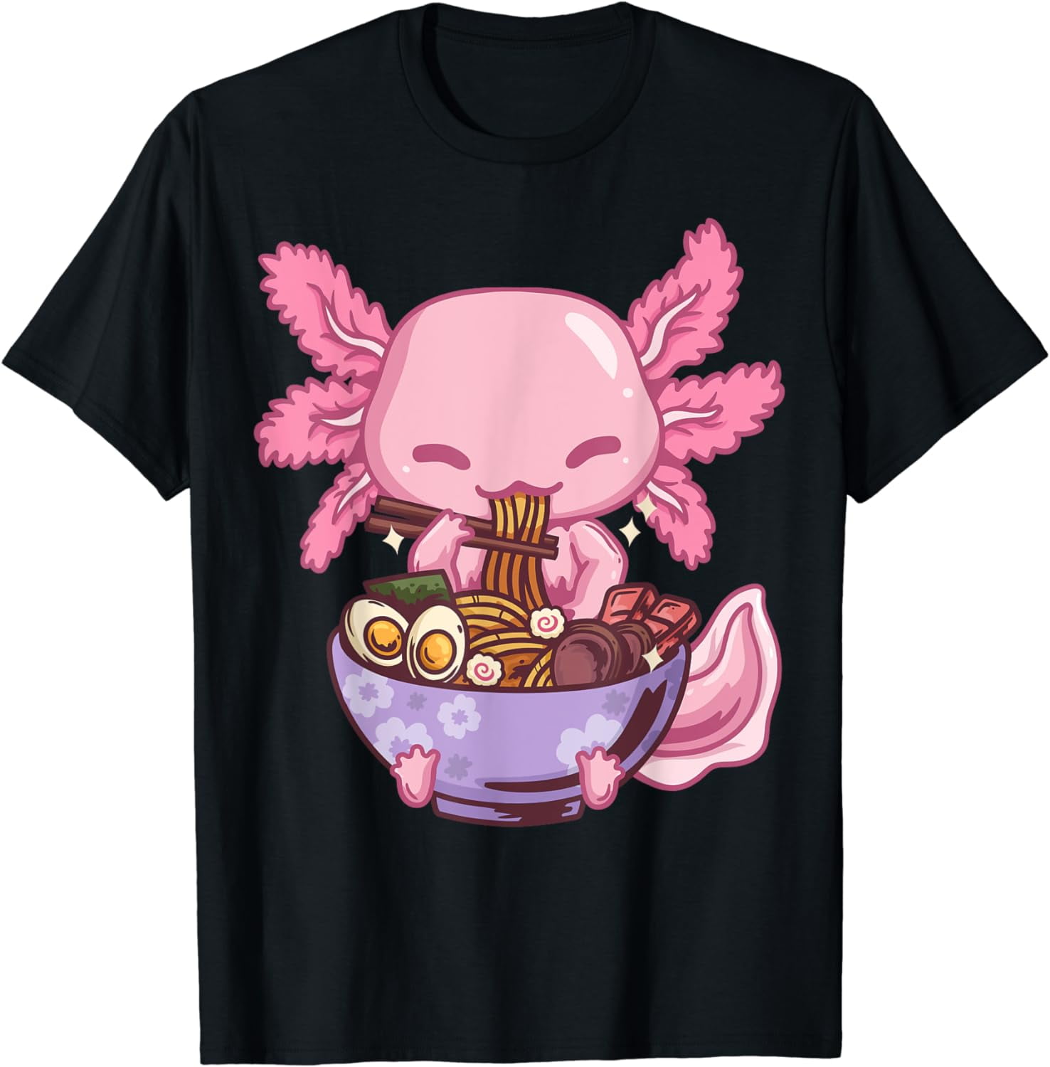 JOY Axolotl Ramen Anime Kawaii Eating Girls Teens T-Shirt - Walmart.com