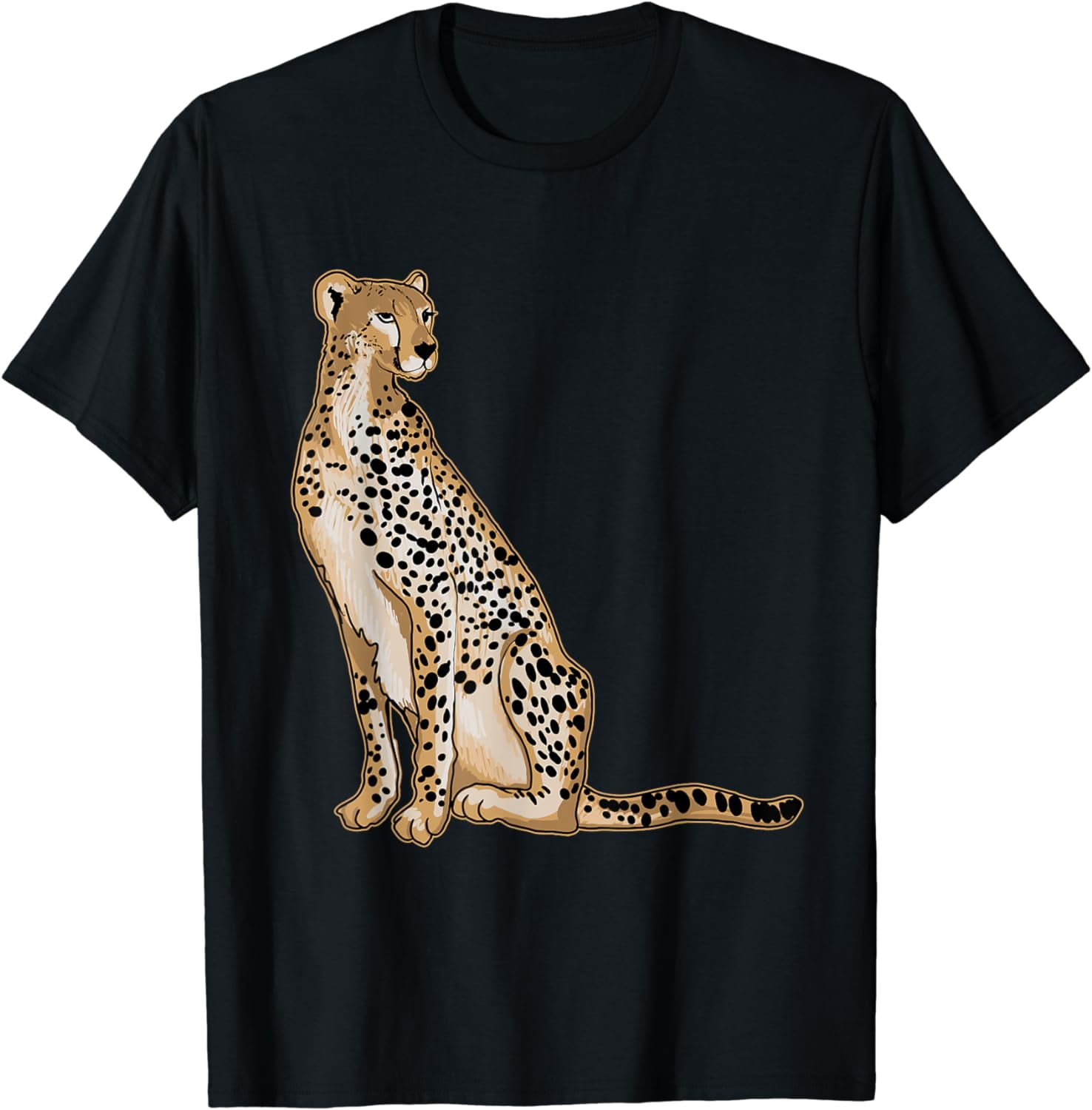 JOY Cute Cheetah Lover Illustration Wild Cat Love T-Shirt - Walmart.com