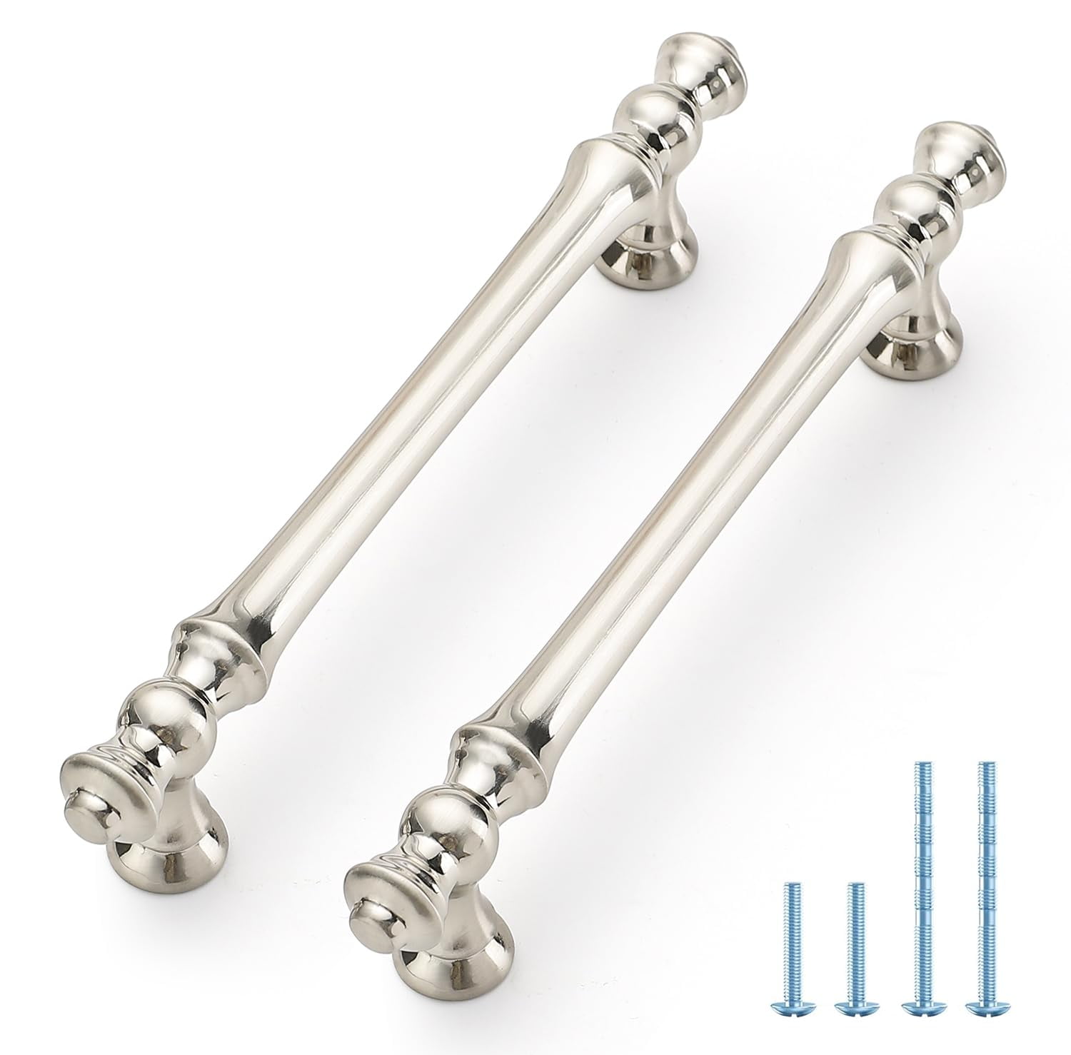 JOY DECOR 10 Pack 5 Inch Brushed Satin Nickel Kitchen Cabinet Handles ...