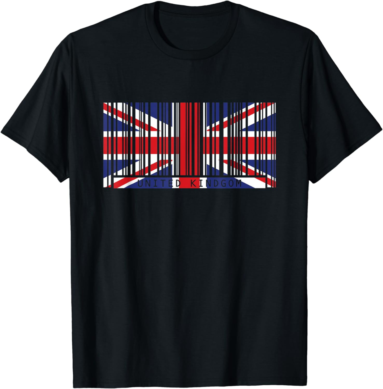 JOY England Flag Funny English Heritage Barcode English Flag T-Shirt ...