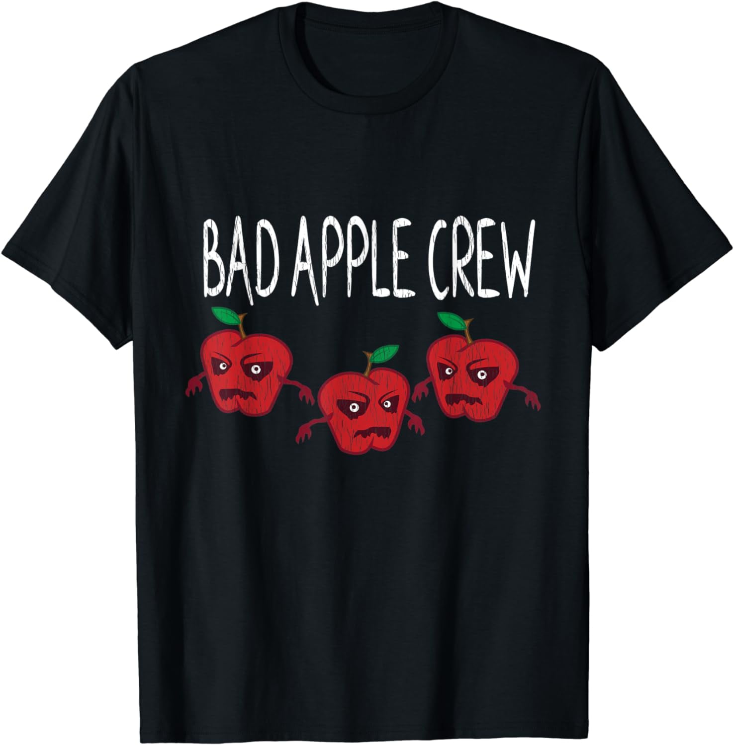 JOY Funny Apple Quote - Matching Group Bad Apple Crew T-Shirt - Walmart.com