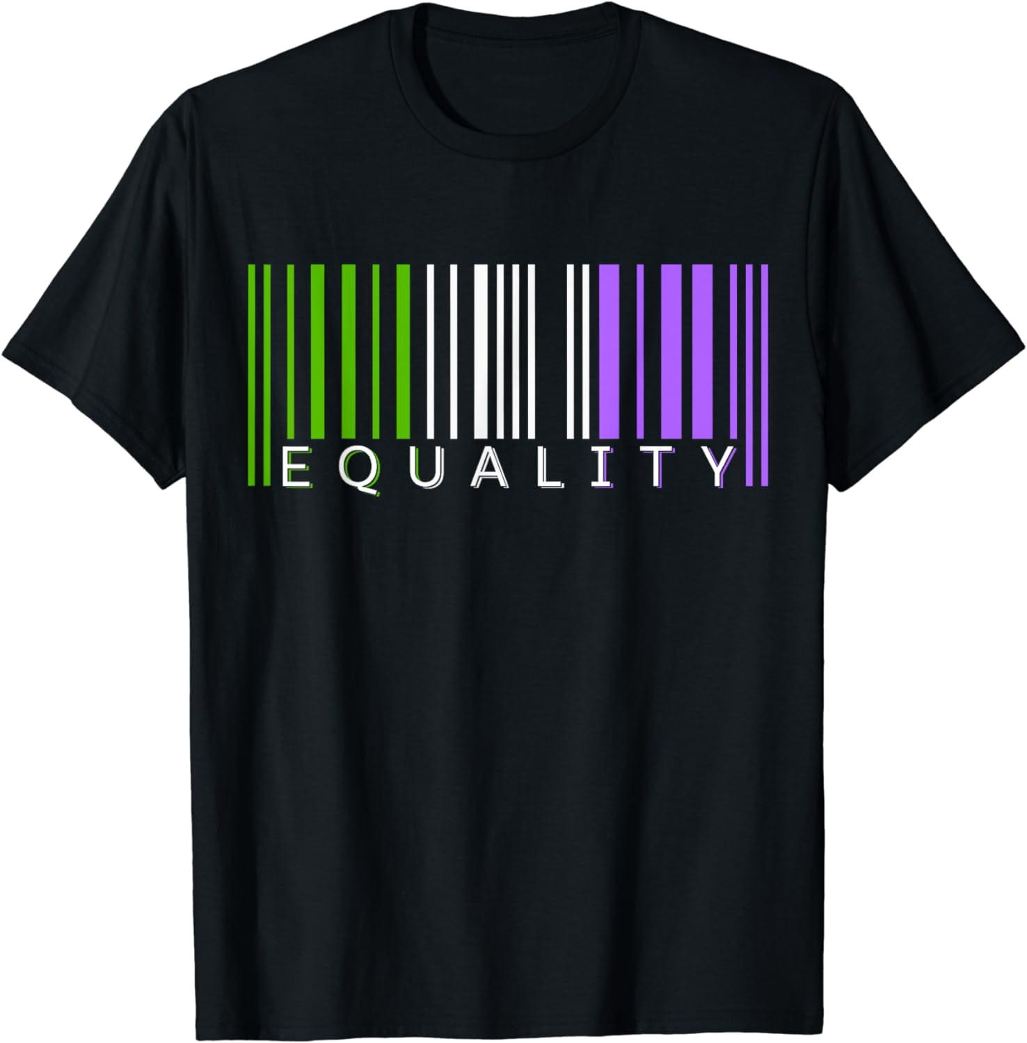 JOY Genderqueer Barcode I Polysexuality Colors Flag Pride Motive T ...