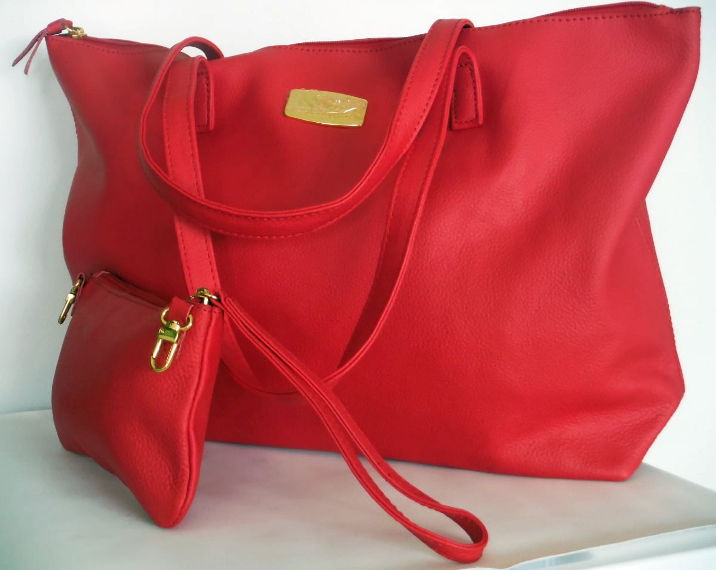 JOY Genuine Leather Smart Bag with RFID-Protected Clutch Regal Red ...