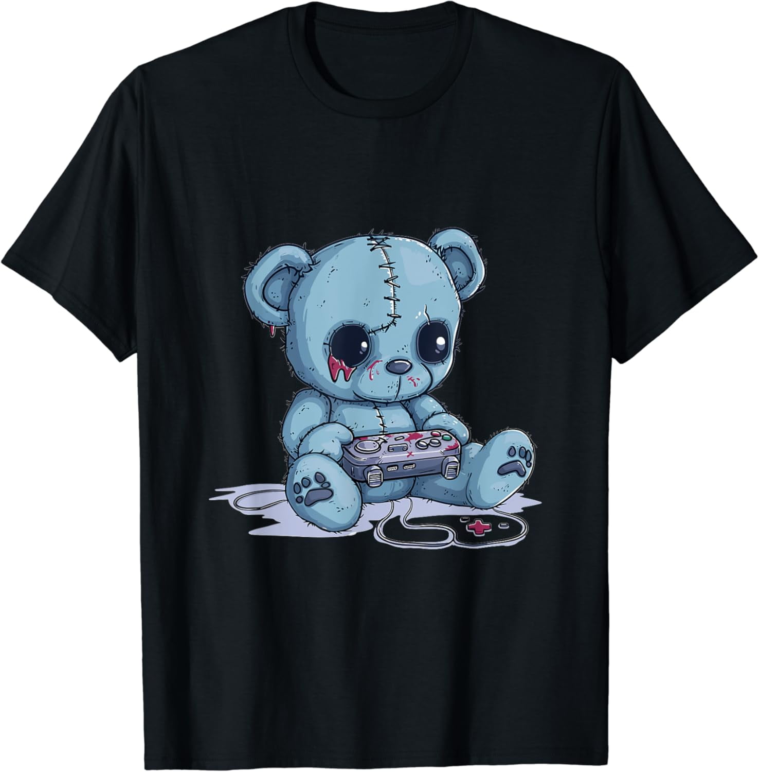 JOY Goth Pastel Cute Creepy Kawaii Gamer Teddy Bear Gaming T-Shirt ...