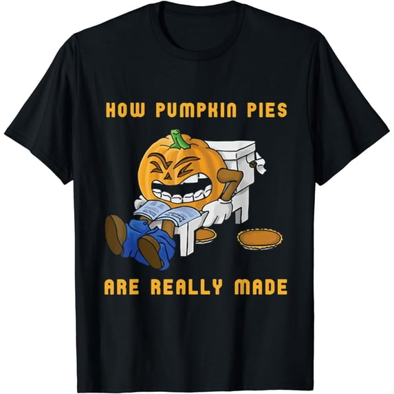 JOY Halloween How Pumpkin Pies Really Made Bathroom Humor T-Shir T ...