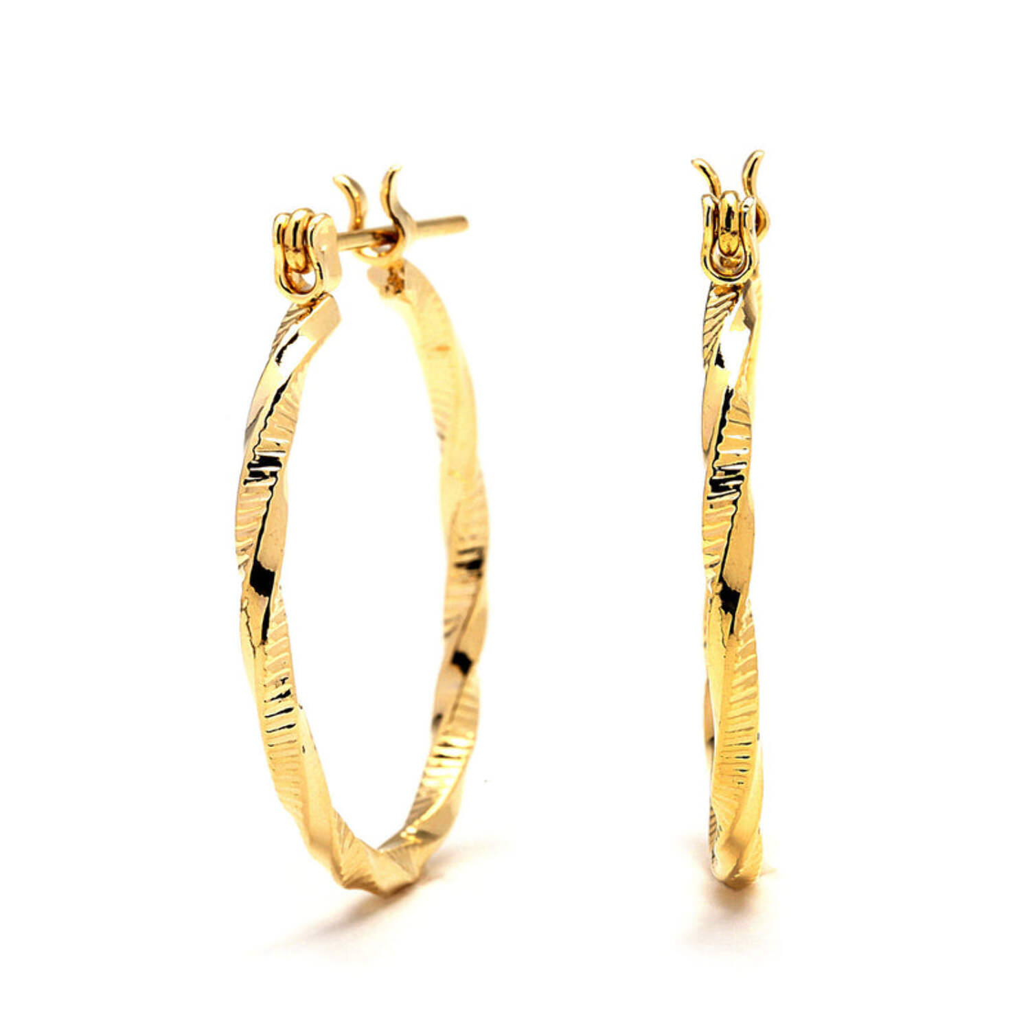 JOY JEWELRY - Gold Premium Hoop Earrings GDP11 - Walmart.com