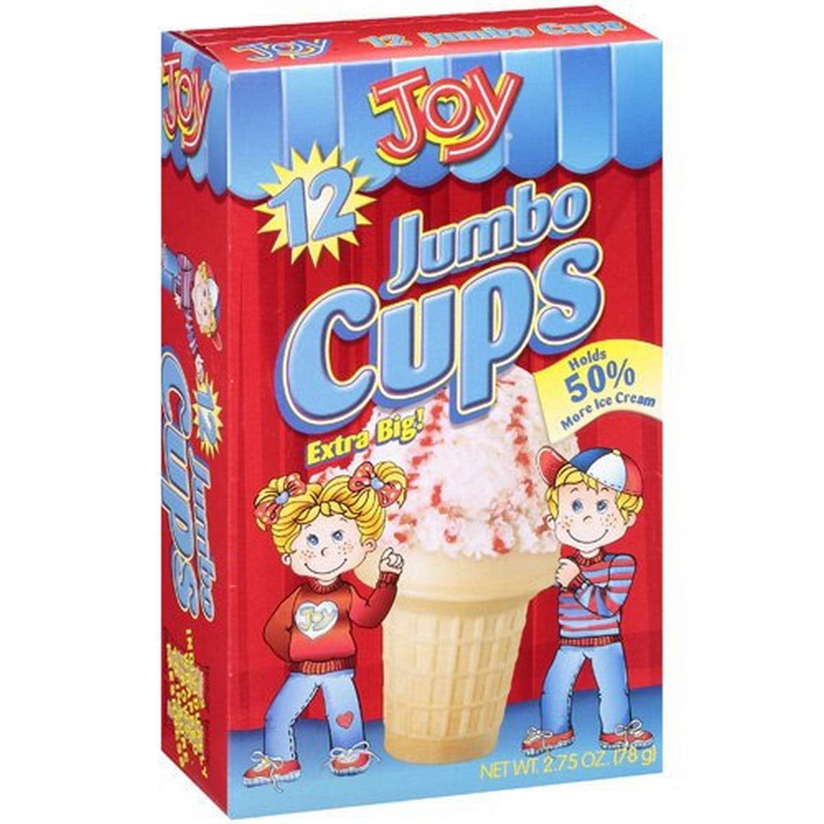 JOY JUMBO CAKE ICE CREAM CONES 2.75 OZ GHH1 - Walmart.com