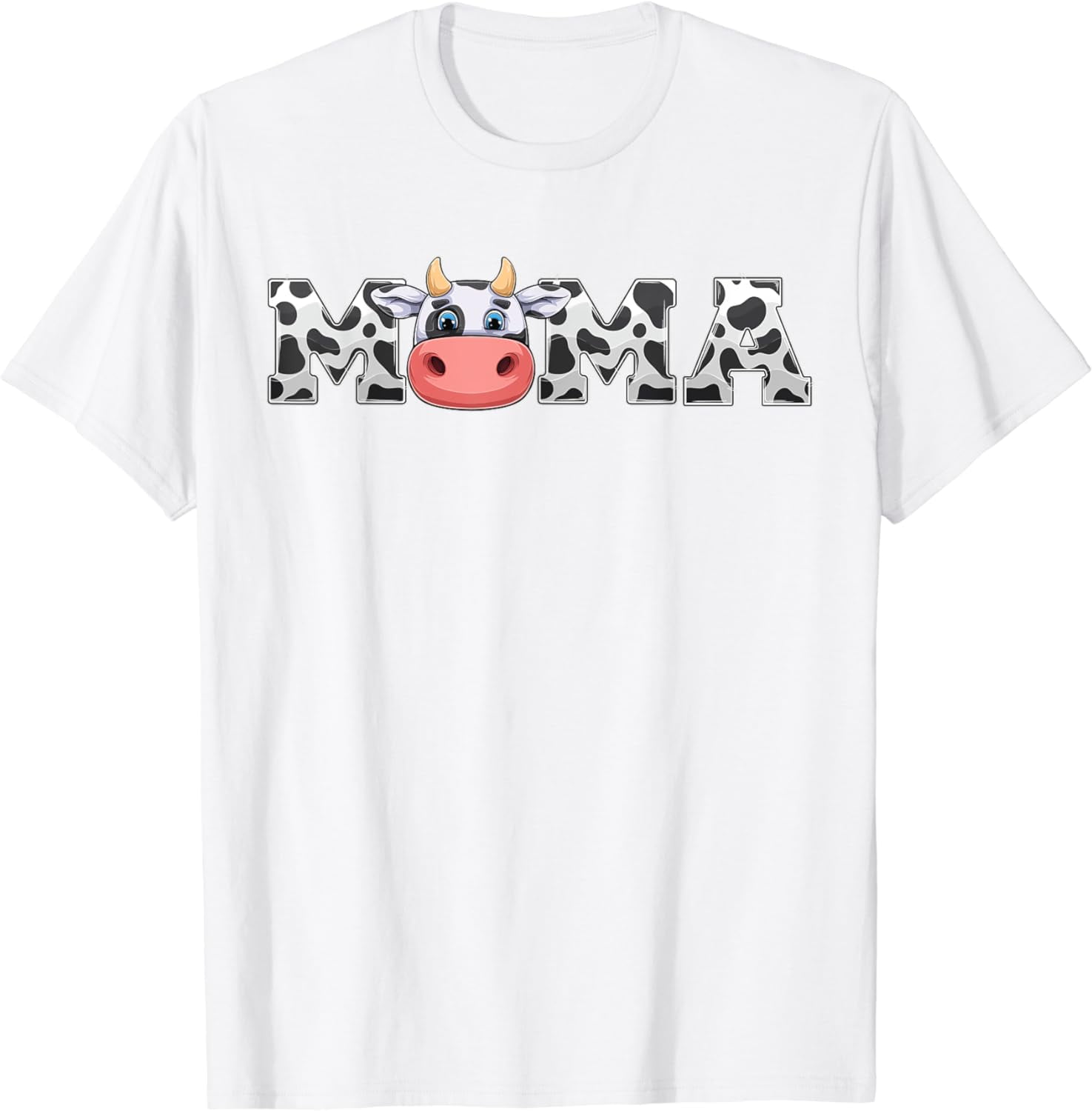 JOY Mama Cow Print Cowboy Animal Pattern Farmer Cow Mother Mama T-Shirt ...