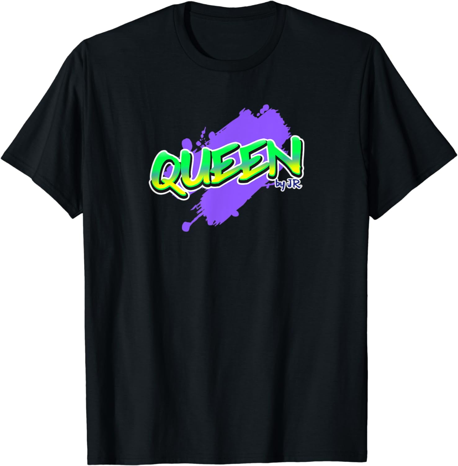 JOY Queen Boss Woman Royal Owner Mom Black 80s Girl Graffiti Art T-Shirt - Walmart.com