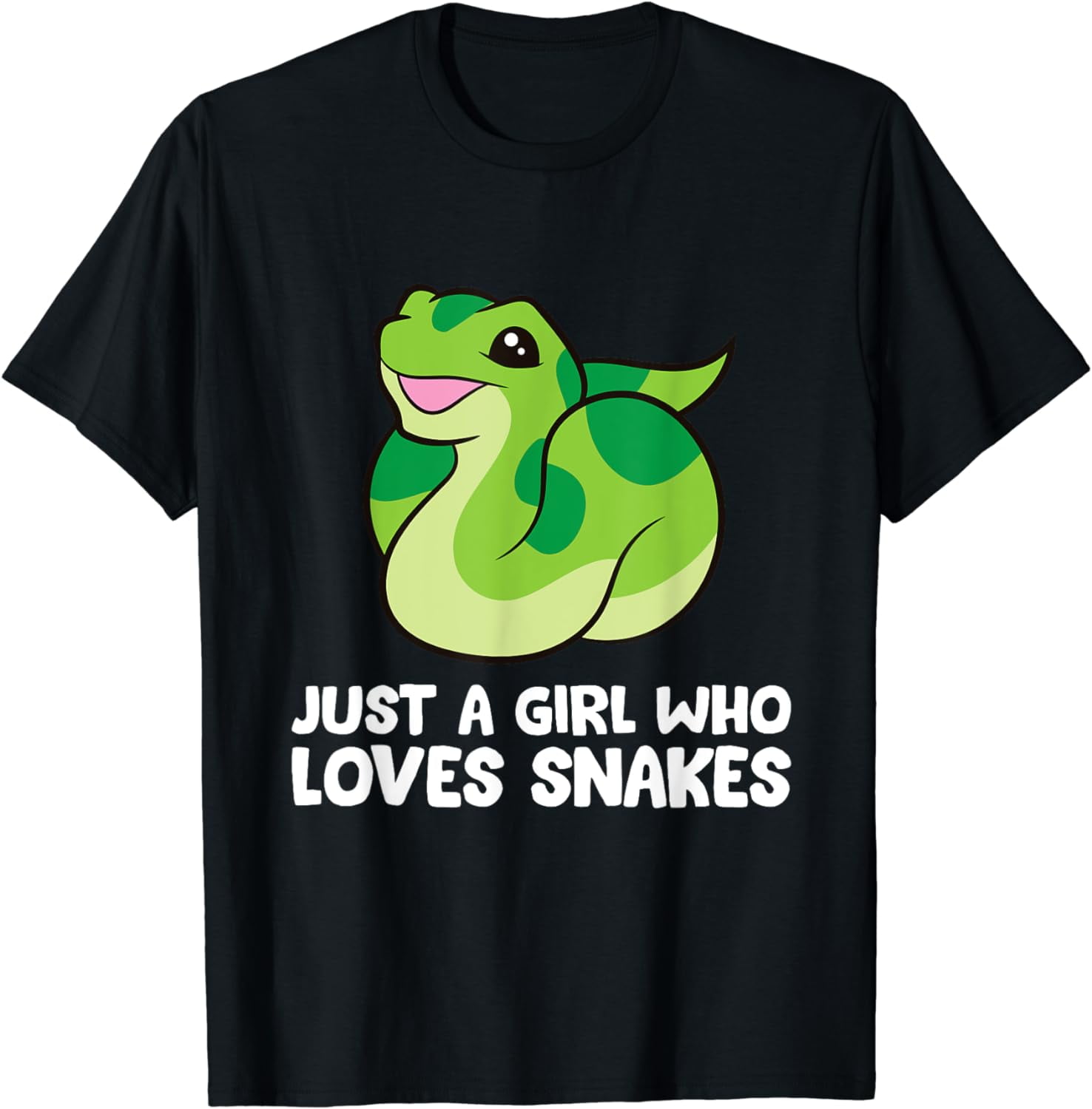 JOY Snake Girl Just a Girl Who Loves Snakes Python Snake T-Shirt ...