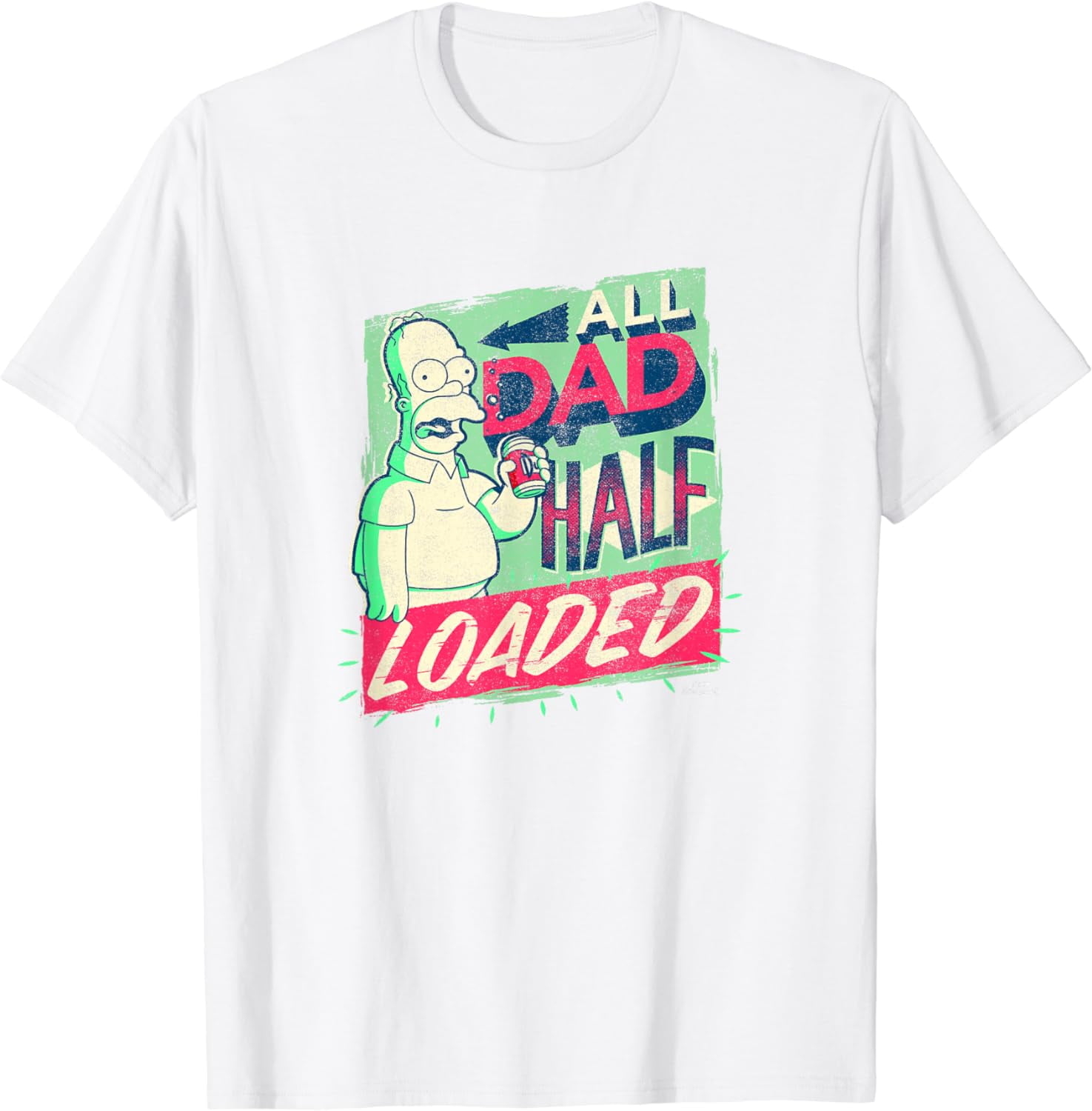 JOY The Simpsons Homer All Dad Half Loaded T-Shirt - Walmart.com