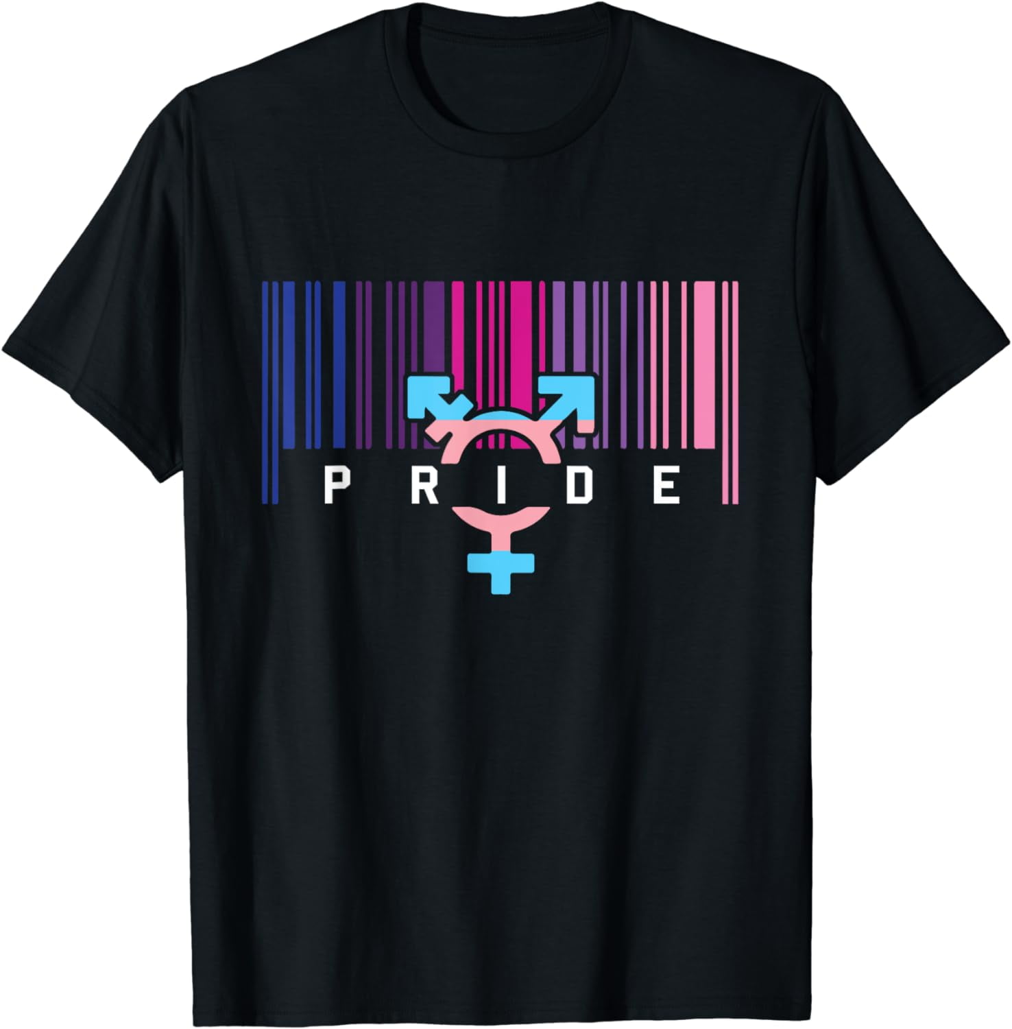 JOY Transgender Pride Trans Flag Barcode LGBT LGBTQ Support T-Shirt ...
