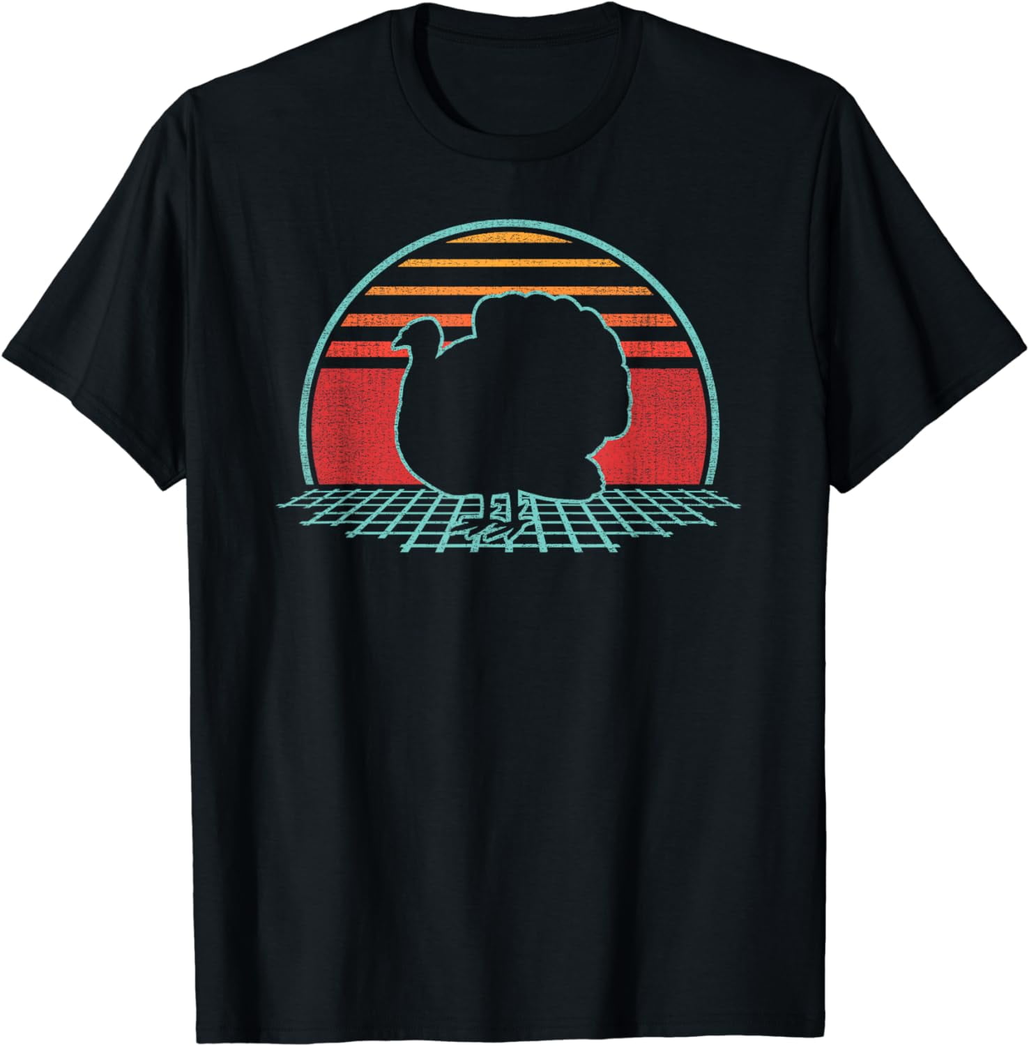 JOY Turkey Retro Vintage 80s Style Animal Thanksgiving Gift T-Shirt ...