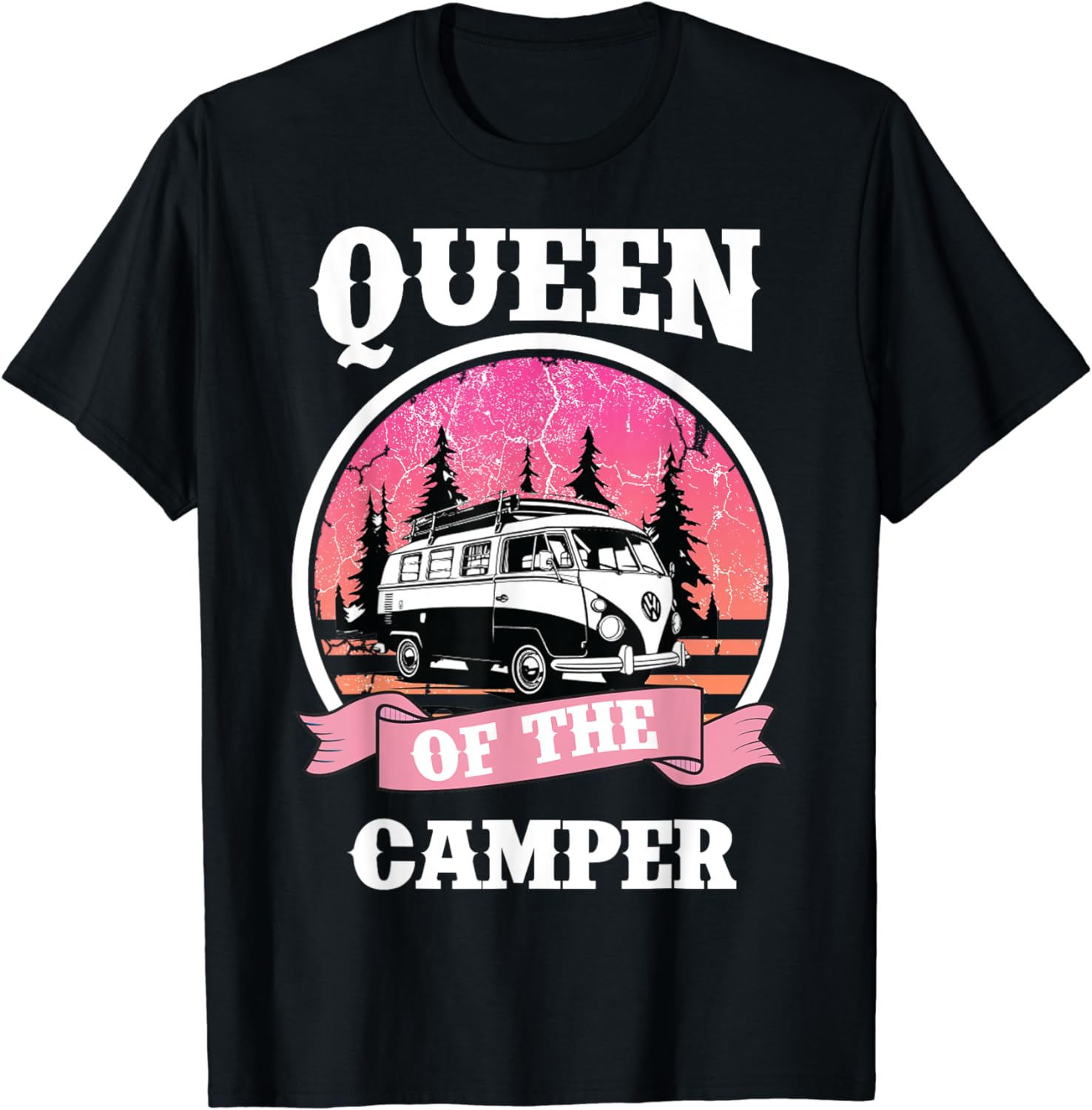 JOY Vintage Camping Camper Women Shirt Queen of the Camper T-Shirt - Walmart.com