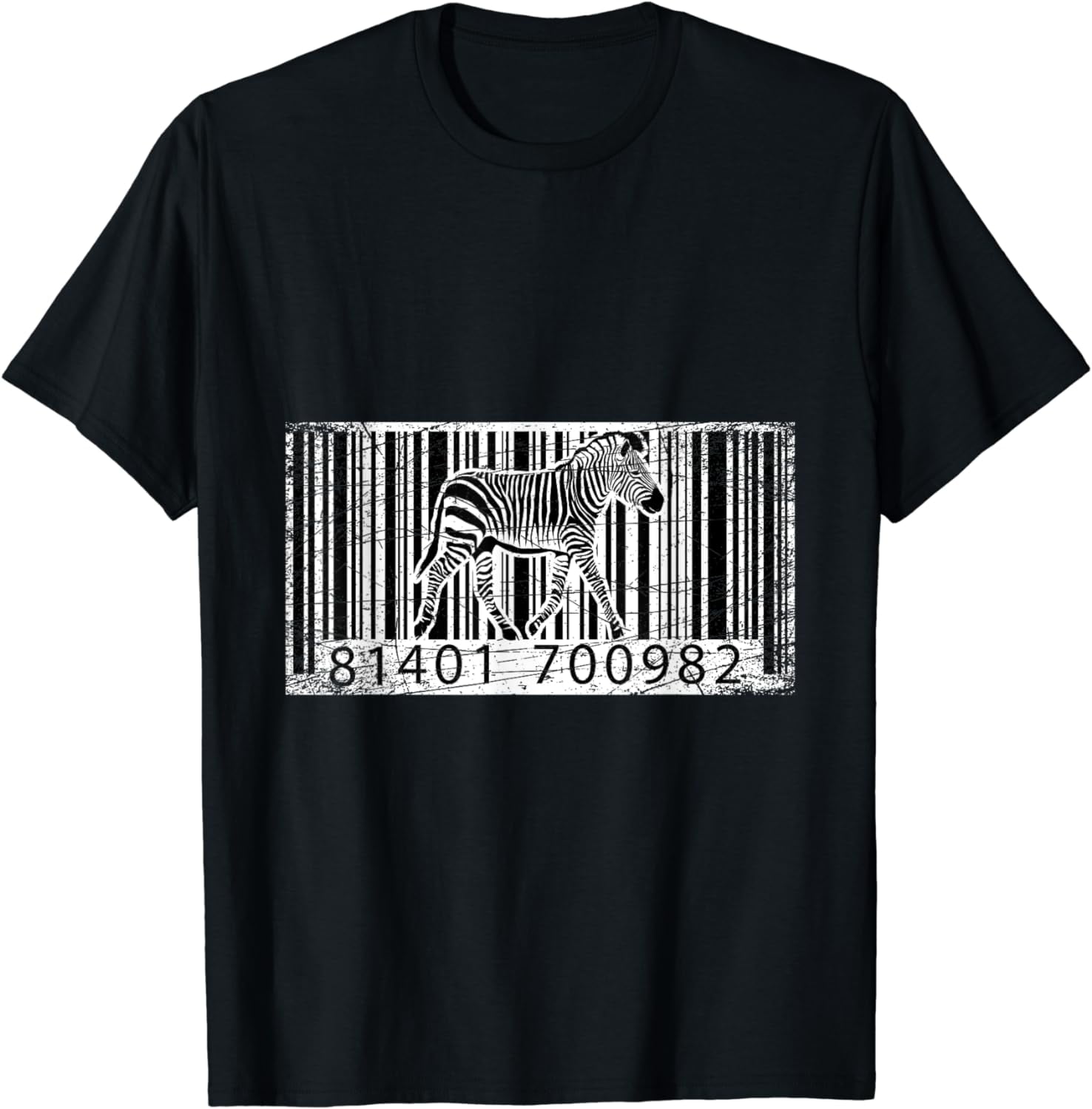 JOY Zebra Barcode Funny Zebra T-Shirt - Walmart.com