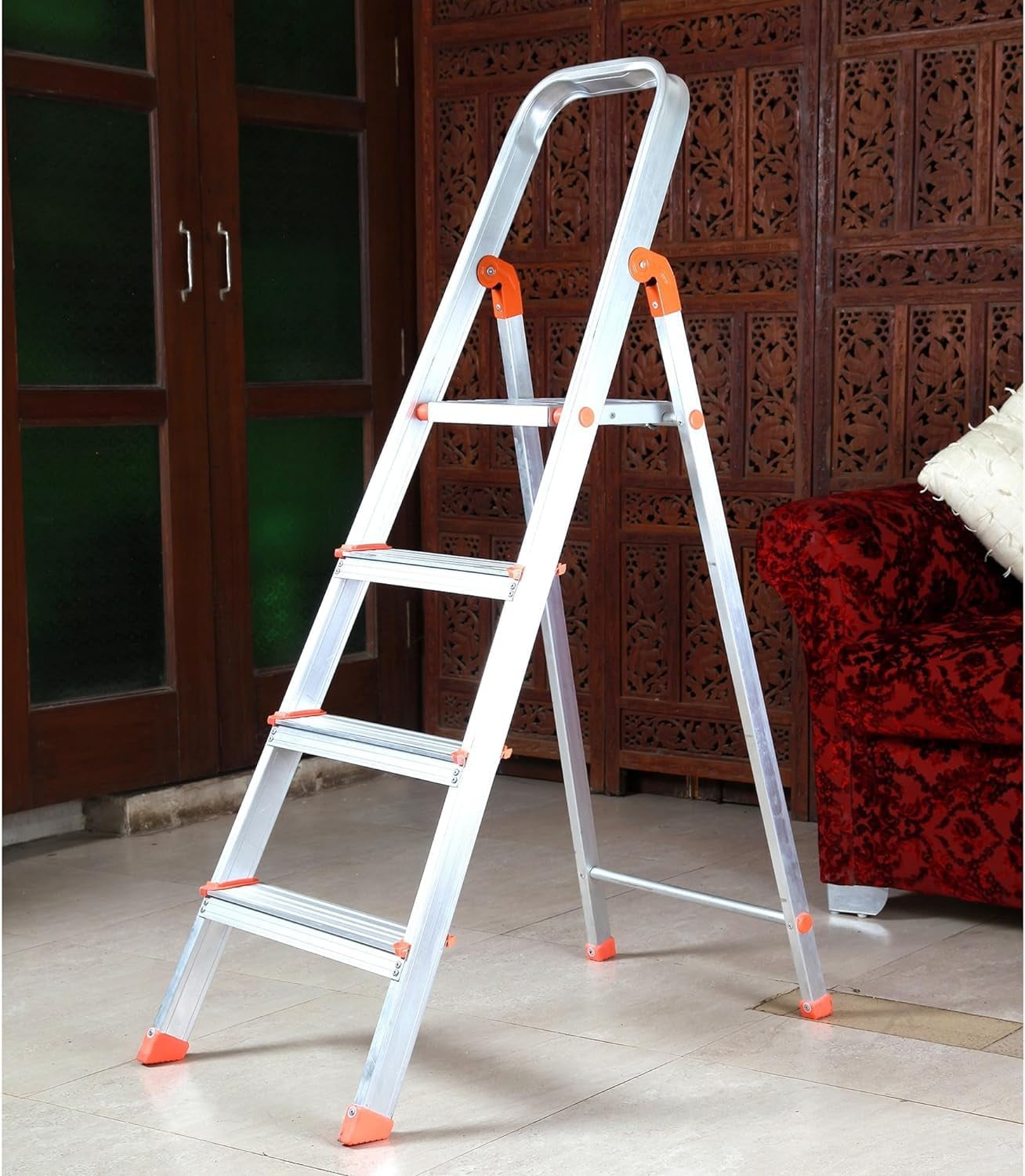 JOYA LADDERS 1MM 18GAUGE 125 KG Foldable Aluminium Ladder for Home and ...