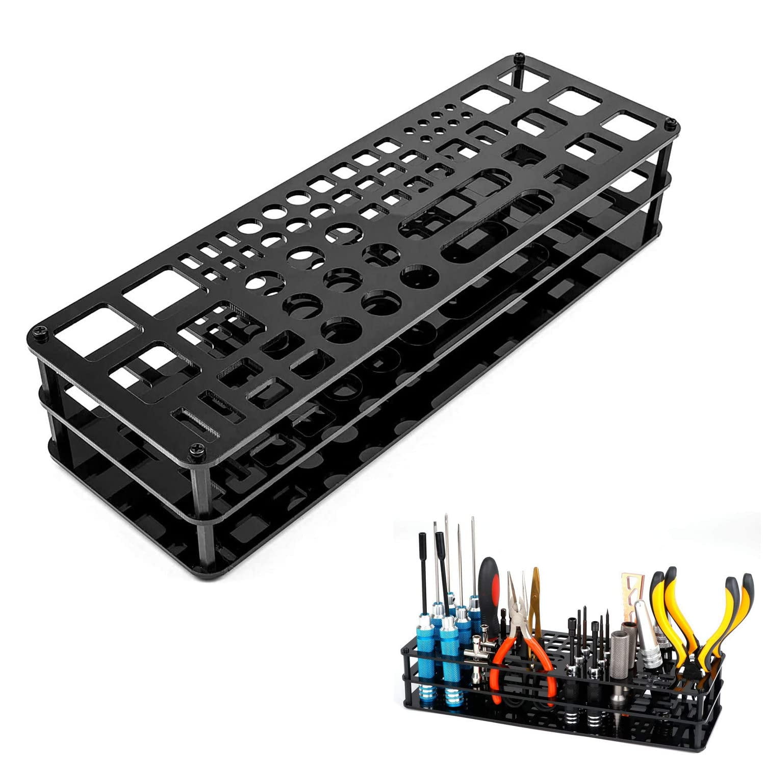 JOYABEST 63 Holes Screwdriver Storage Rack,Screwdriver Organizers ...