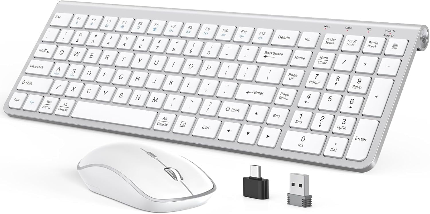 JOYACCESS Wireless Keyboard and Mouse, Ergonomic,Dustproof and Portable ...