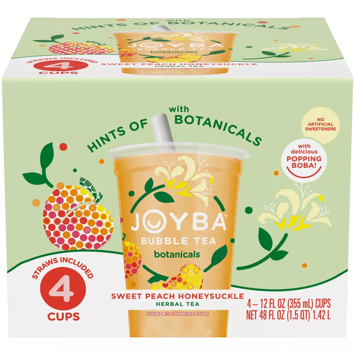 JOYBA Bubble Tea - 4pk/12 fl oz Cups - Walmart.com