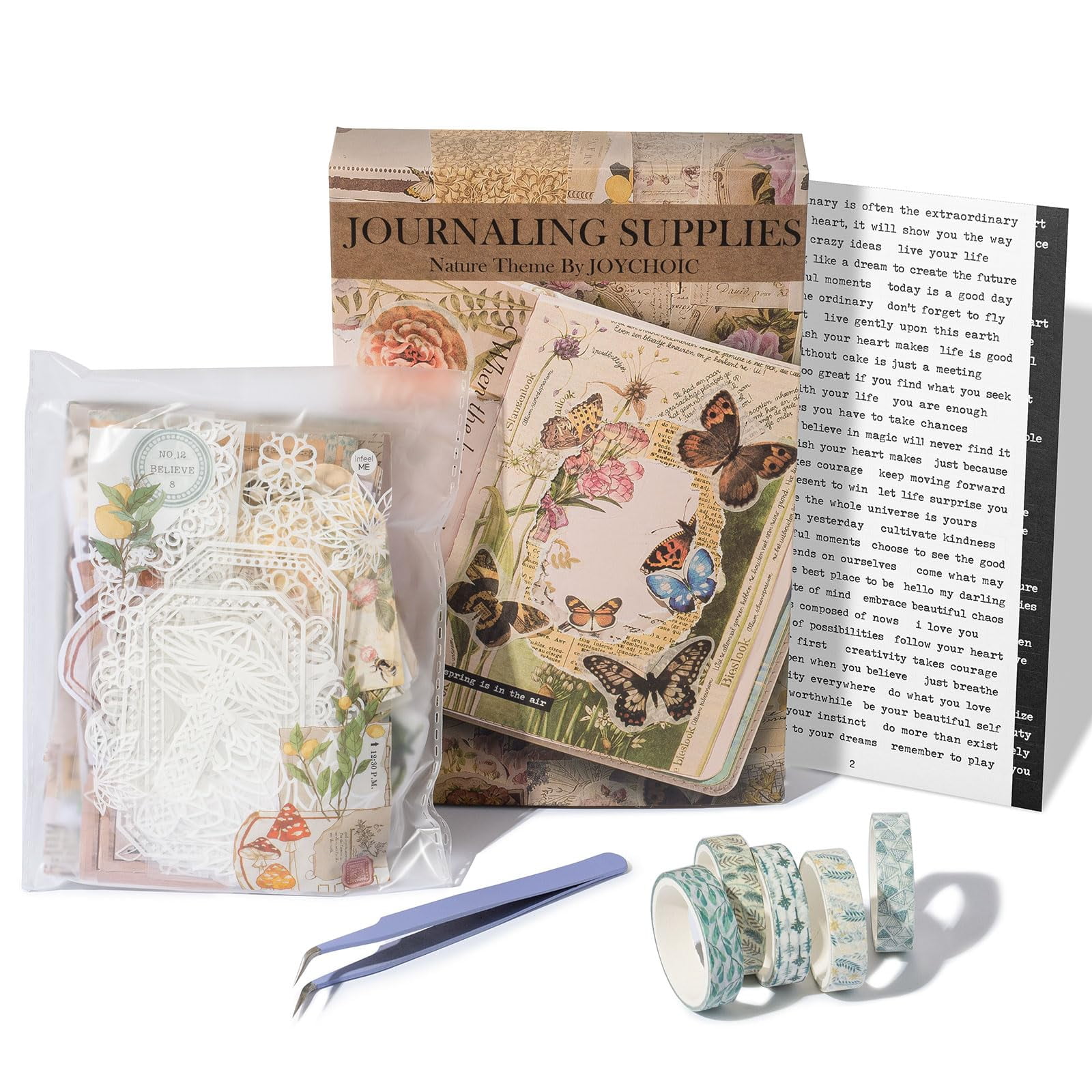 JOYCHOIC Vintage Scrapbook Kit for Beginners, Scrapbooking Material ...