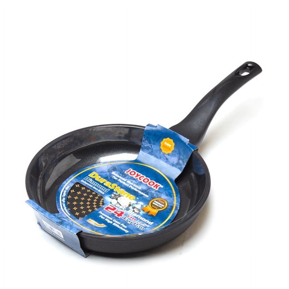 JOYCOOK Cast Diamond Fry Pan 9.5 inch (24cm) Durastone Non-Stick ...