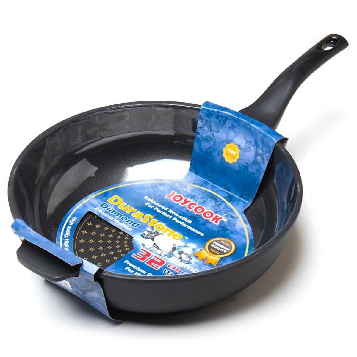 JOYCOOK Cast Diamond Wok Pan with Helper Handle 12.5 inch (32cm) Non ...