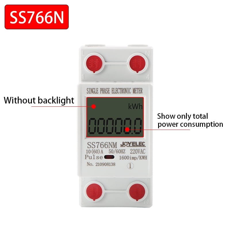 JOYELEC Digital Single Phase Reset Zero Energy Meter kWh Voltage ...