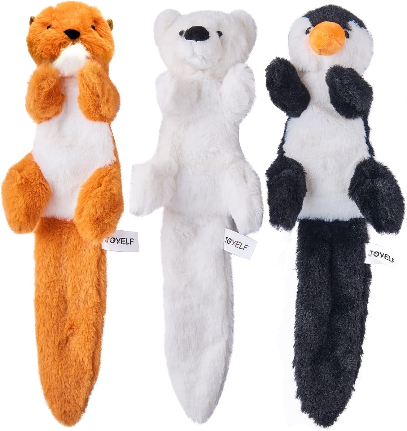 JOYELF Plush Squeaky Dog Toys,No Stuffing Dog Toys for Medium Dogs and ...