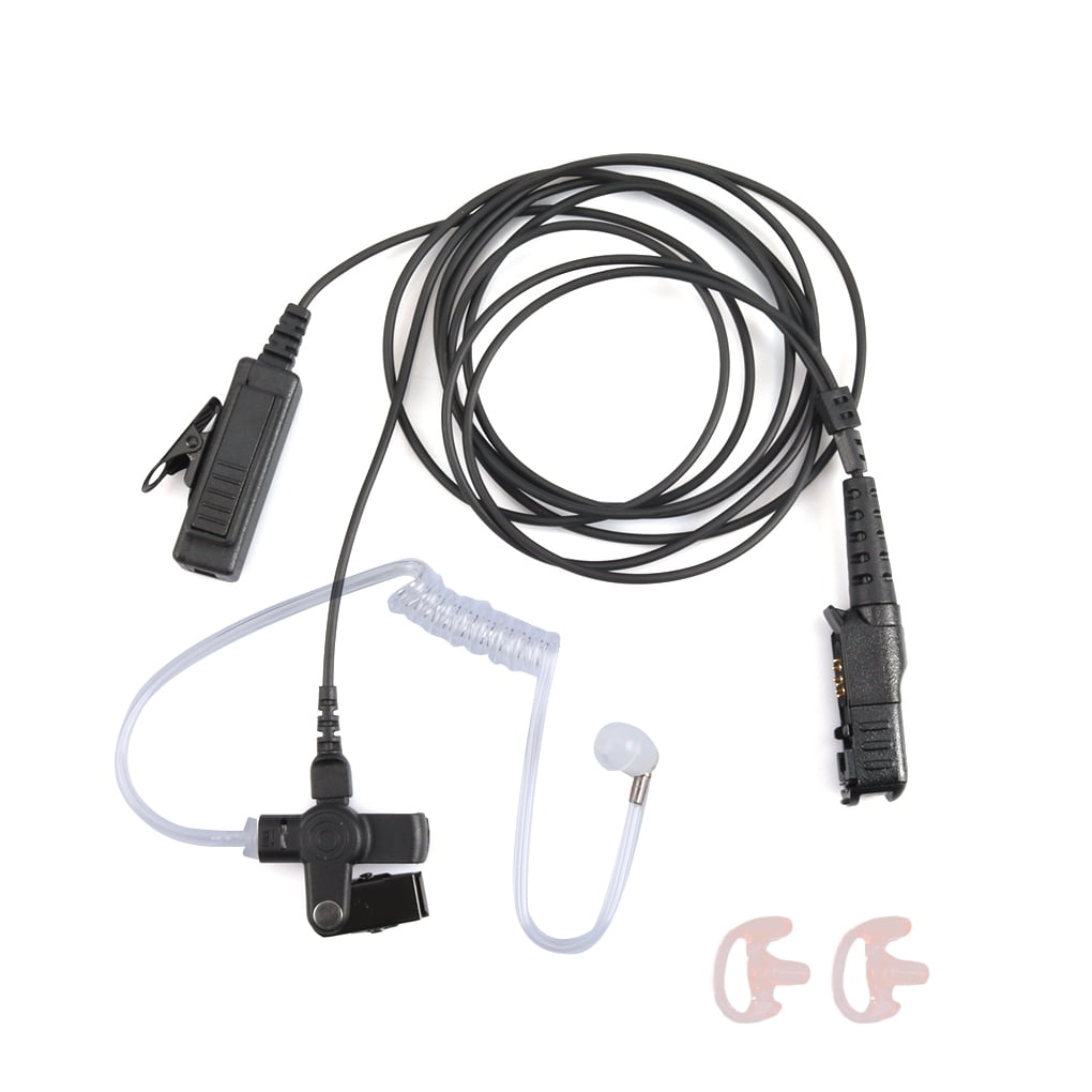 JOYFEEL Big PTT&Mic Covert Acoustic Tube Earpiece with Earmold Earbud ...