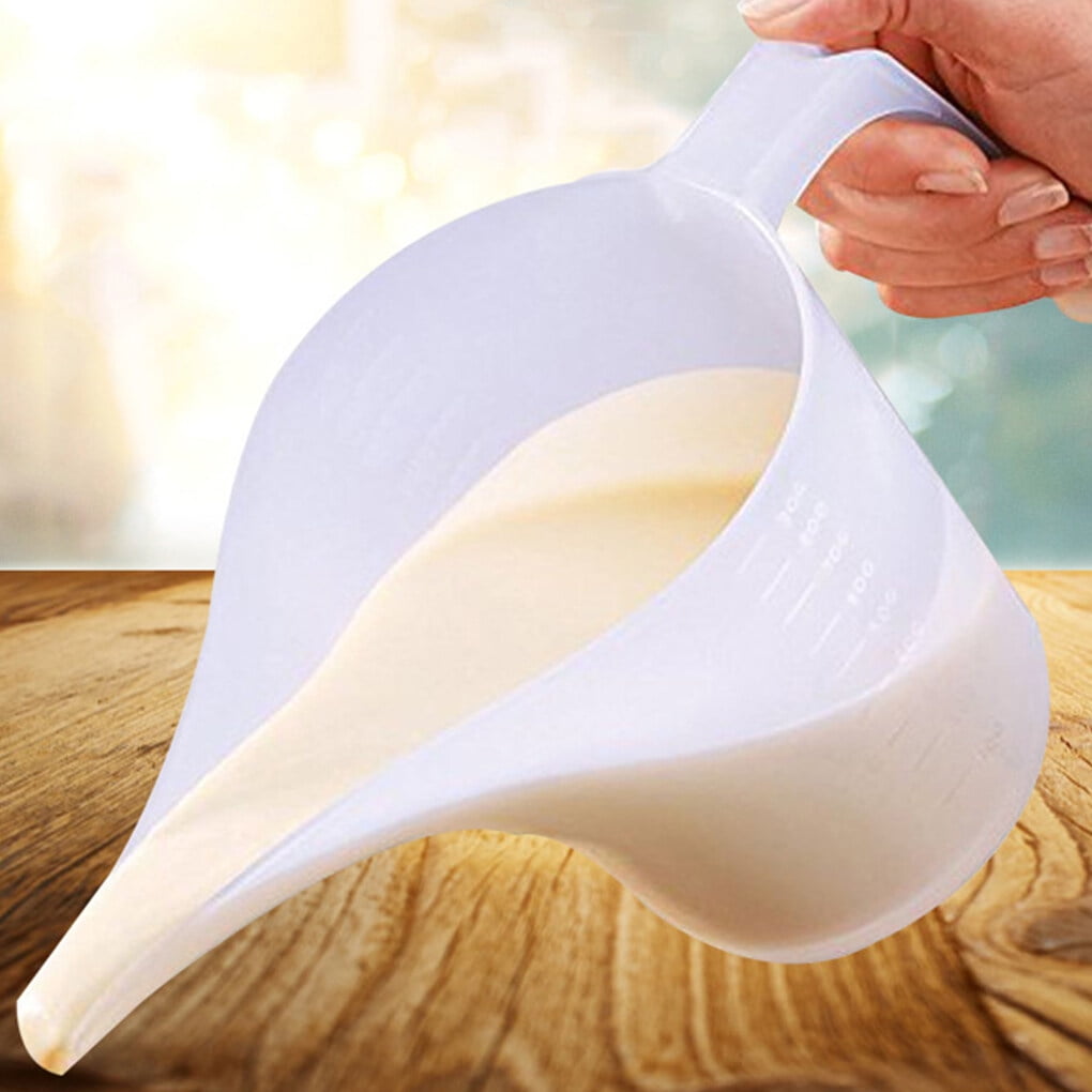 JOYFEEL Long Spout Funnel Pitcher Transparent Cake Making Measuring Cup ...