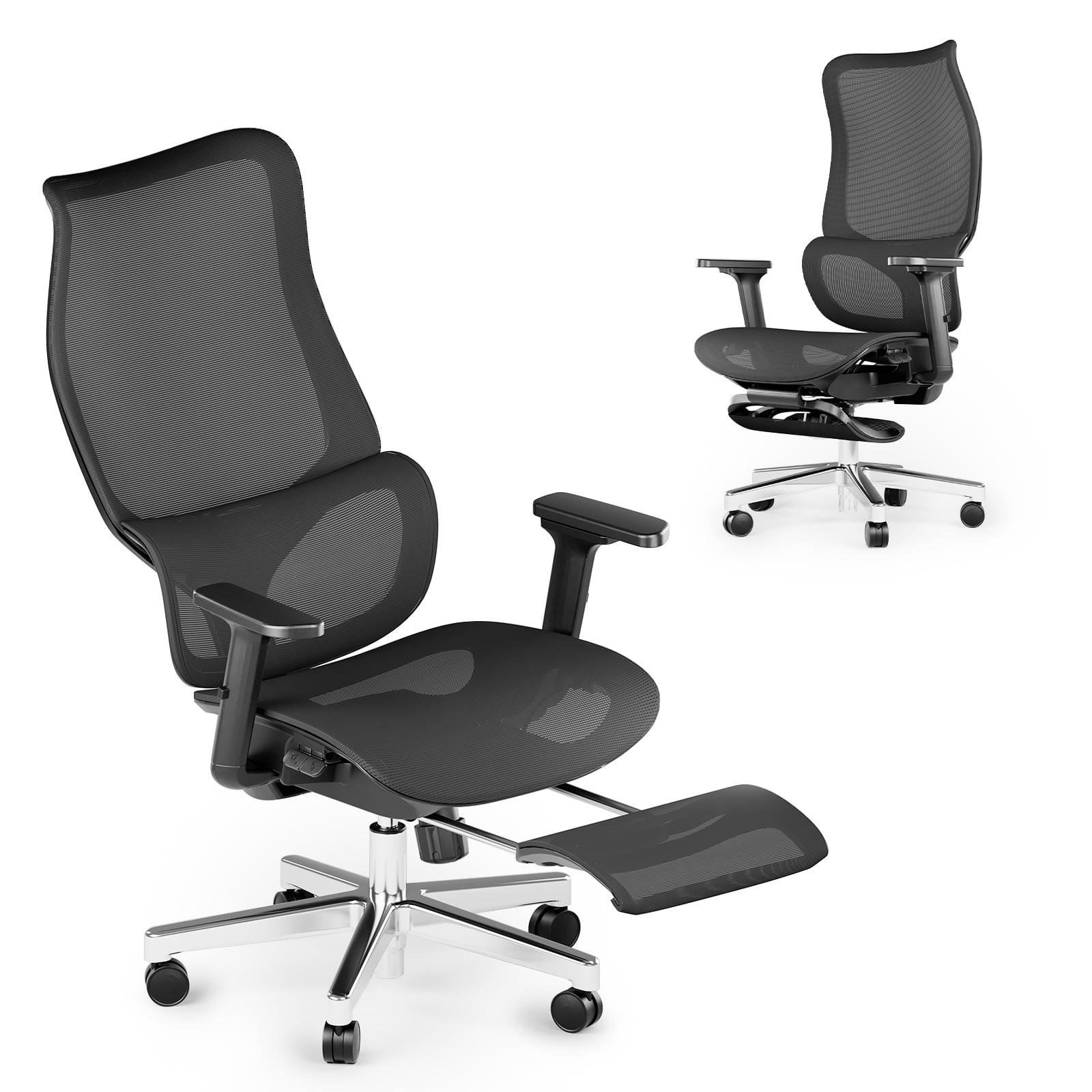 JOYFLY Ergonomic Office Chair Gaming Office Chair Big Seat with Leg ...