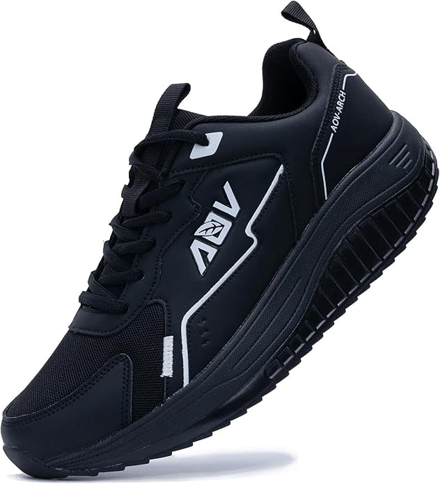 JOYFON Arch Support Men Walking Shoes Plantar Fasciitis Shoes Orthotic ...