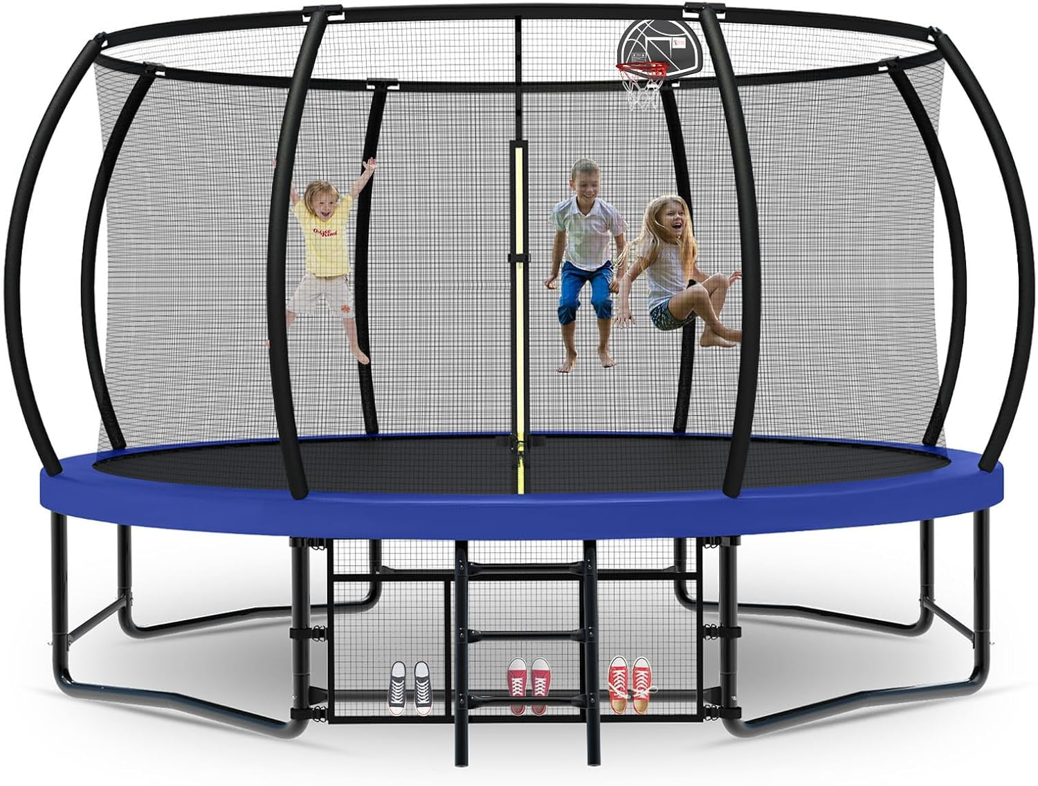 JOYFULIN Trampoline, 14FT Trampoline for 2-3 Adults or 5-6 Kids ...