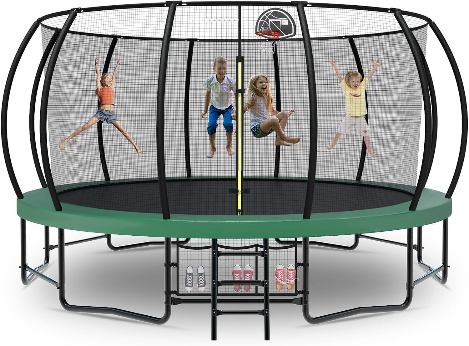 JOYFULIN Trampoline, 15FT Trampoline for 3-4 Adults or 6-7 Kids ...