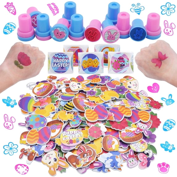Joyfy, Easter Crafts for Kids, 1000 Pcs with Stickers Rolls, Stampers ...
